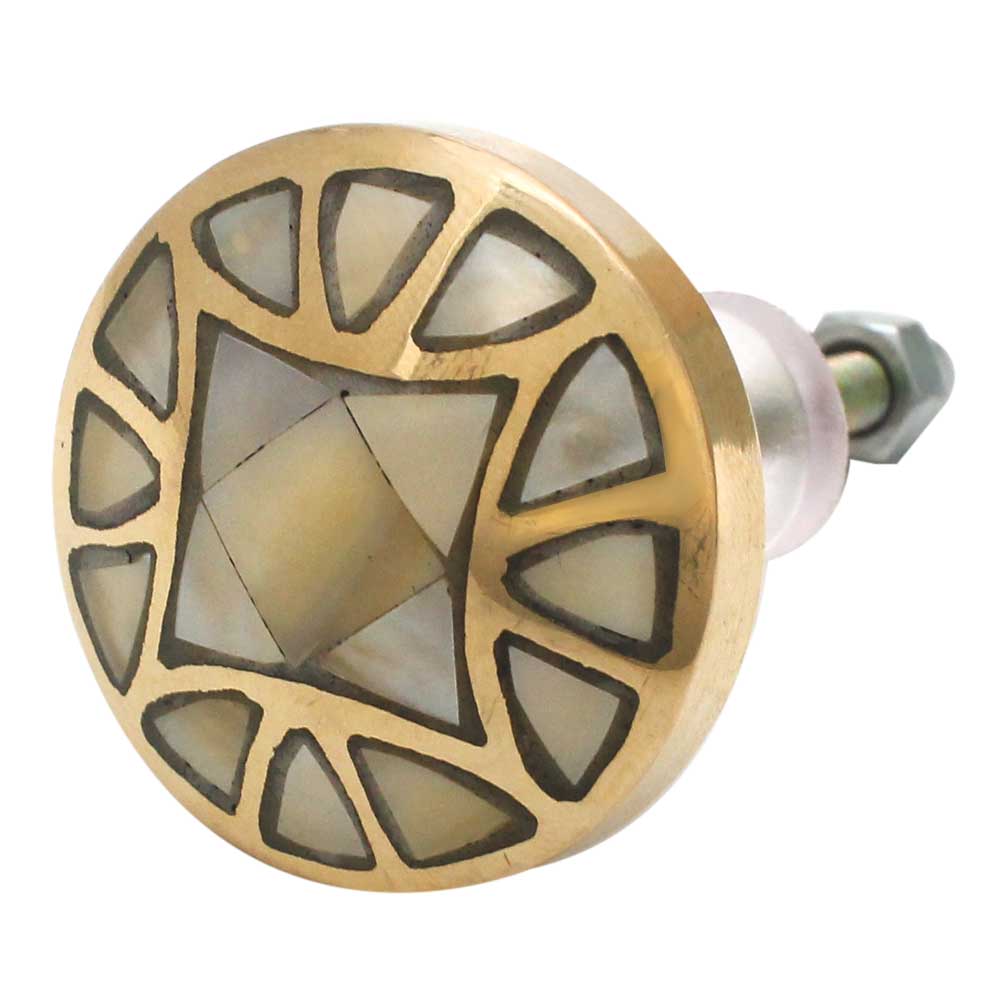 Gold Embroidered Metal Cabinet Knobs