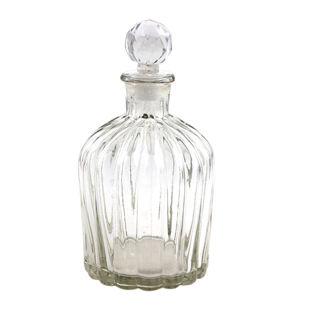 Oval Shape Decorative Glass Bottle