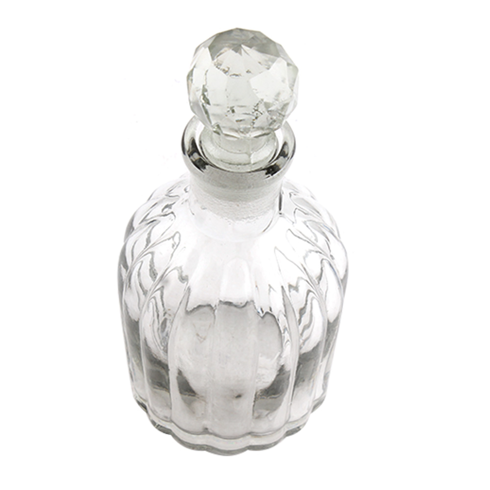 Oval Shape Decorative Glass Bottle
