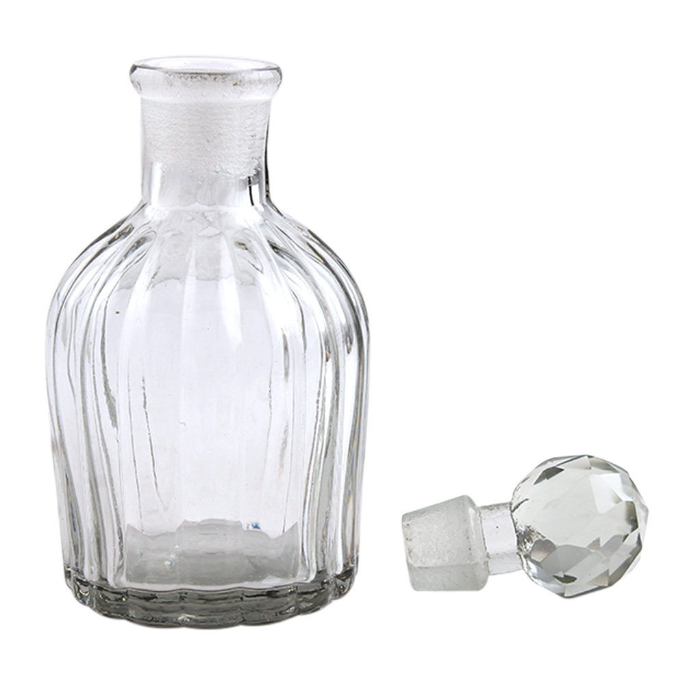 Oval Shape Decorative Glass Bottle