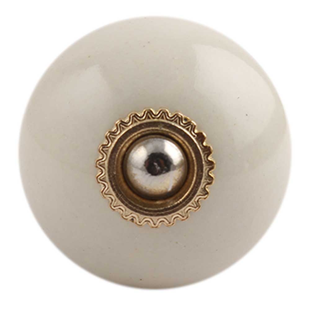 Cream Golden Fitting Ceramic Cabinet Knob Online