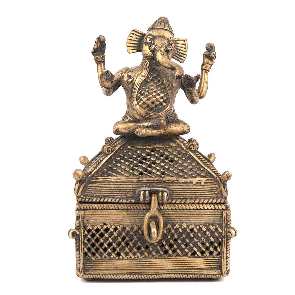 Tribal Square Ganesh Box