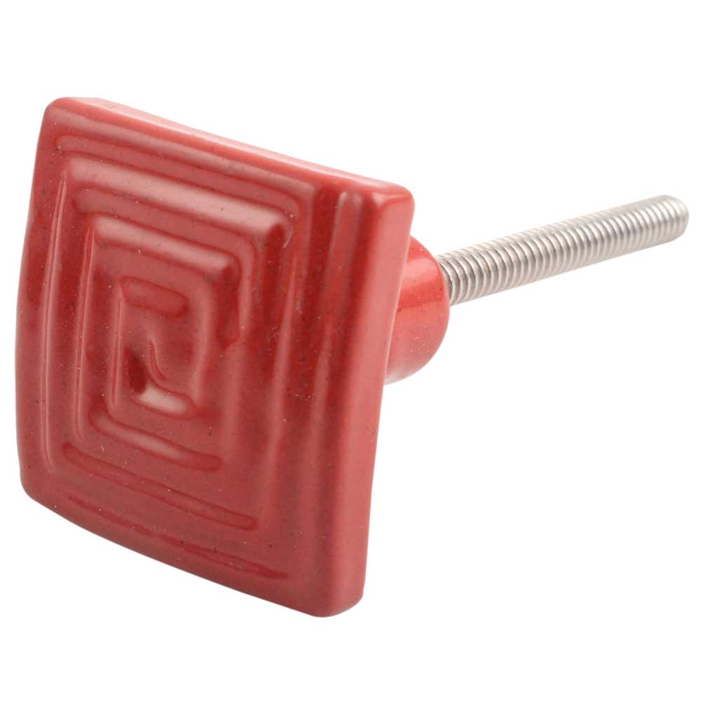 Red Restoration Metal Knobs