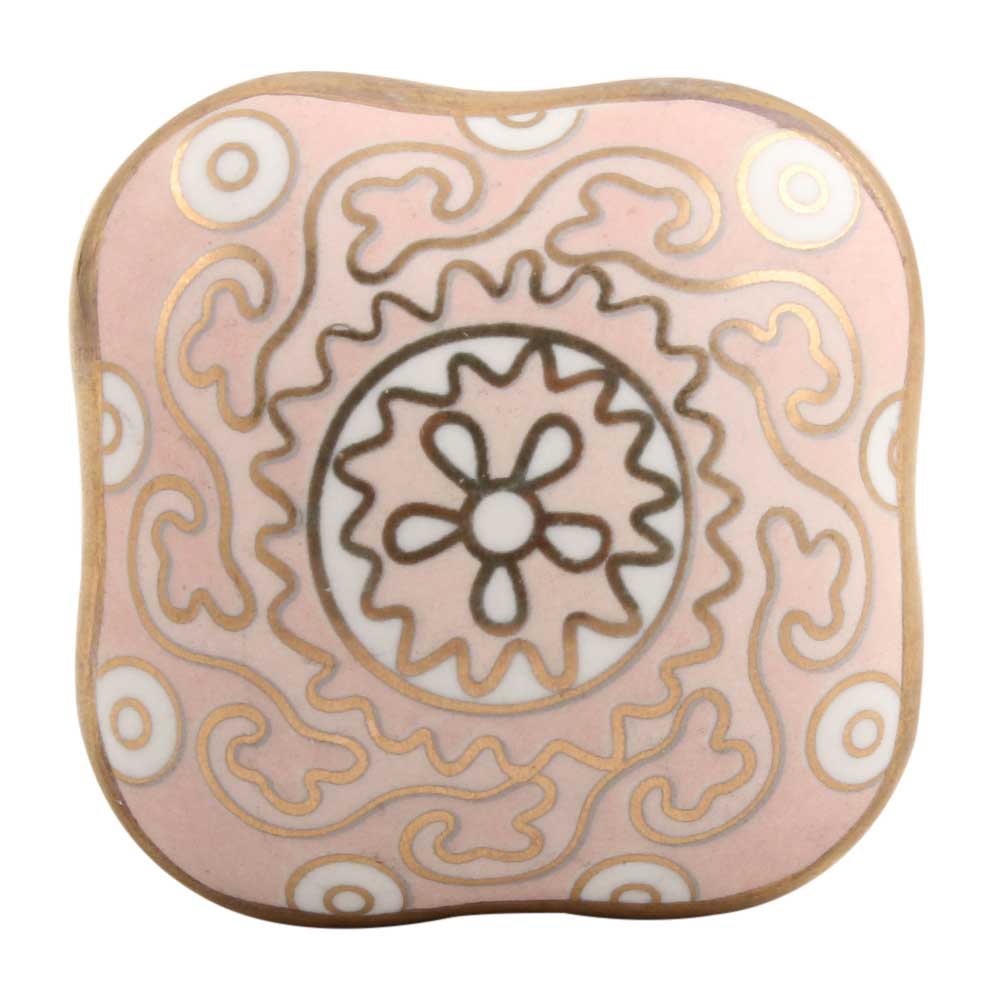 Pink Square Ceramic Dresser Knob Online