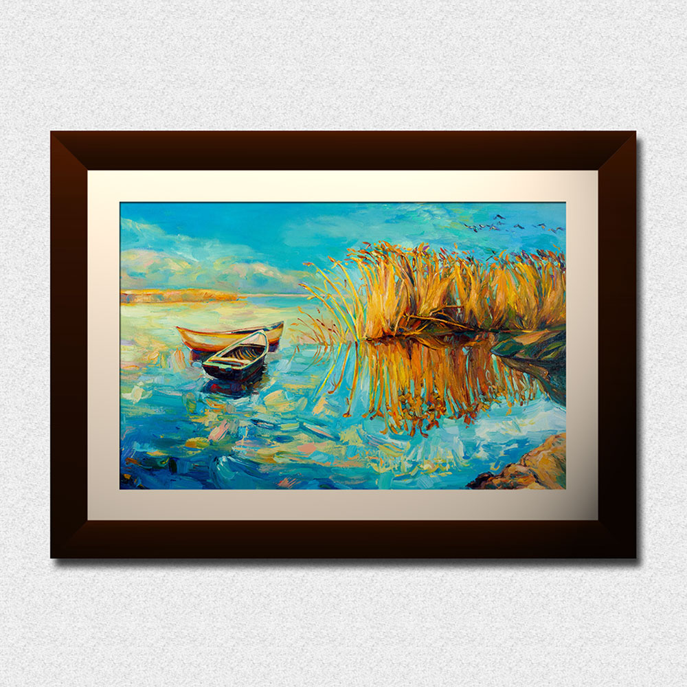 Floating Boats Wall Painting