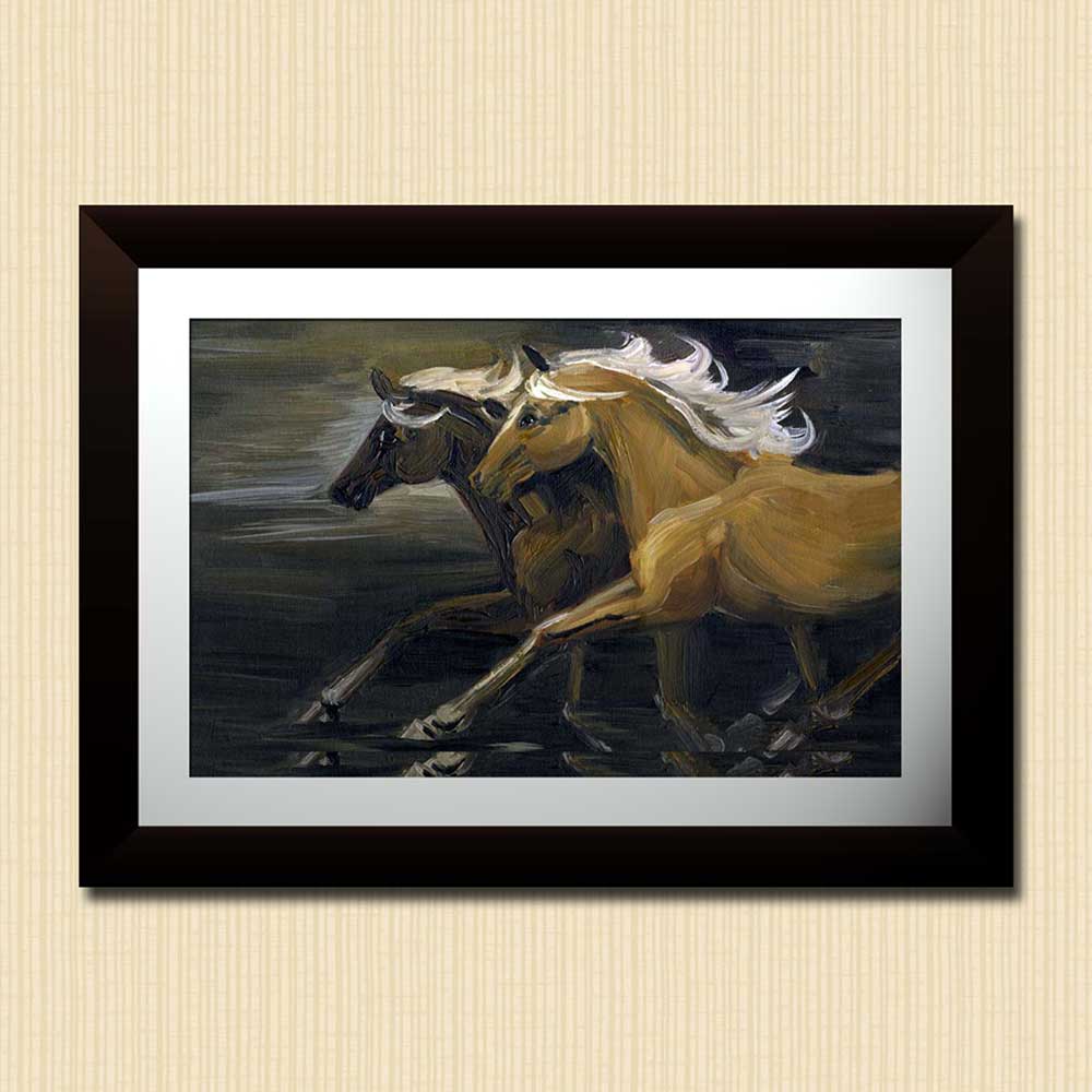 Running Horses Wall Painting
