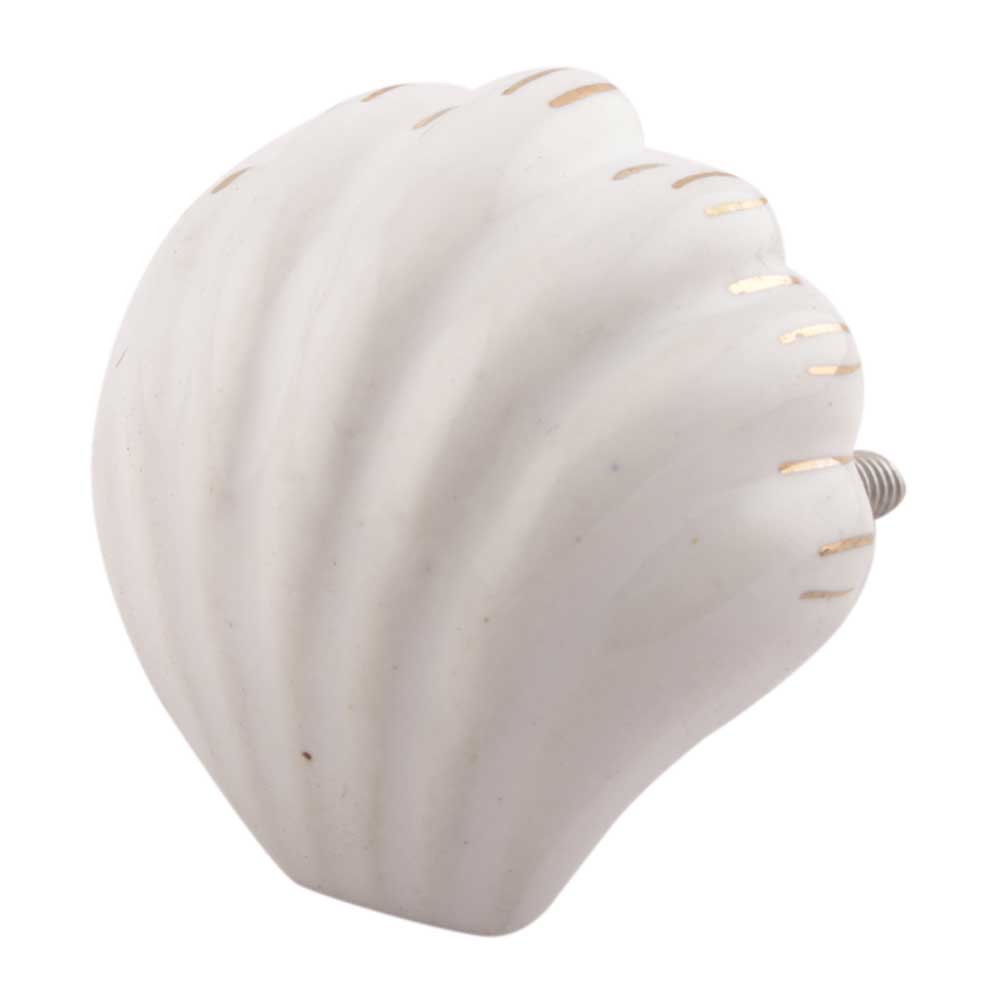 White Sea Shell Ceramic Drawer Knob