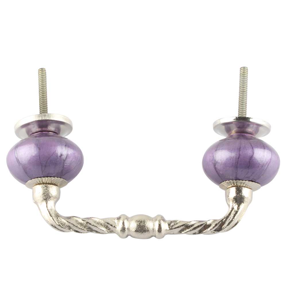 Neon Purple Cearmic Cut Bridge Handles