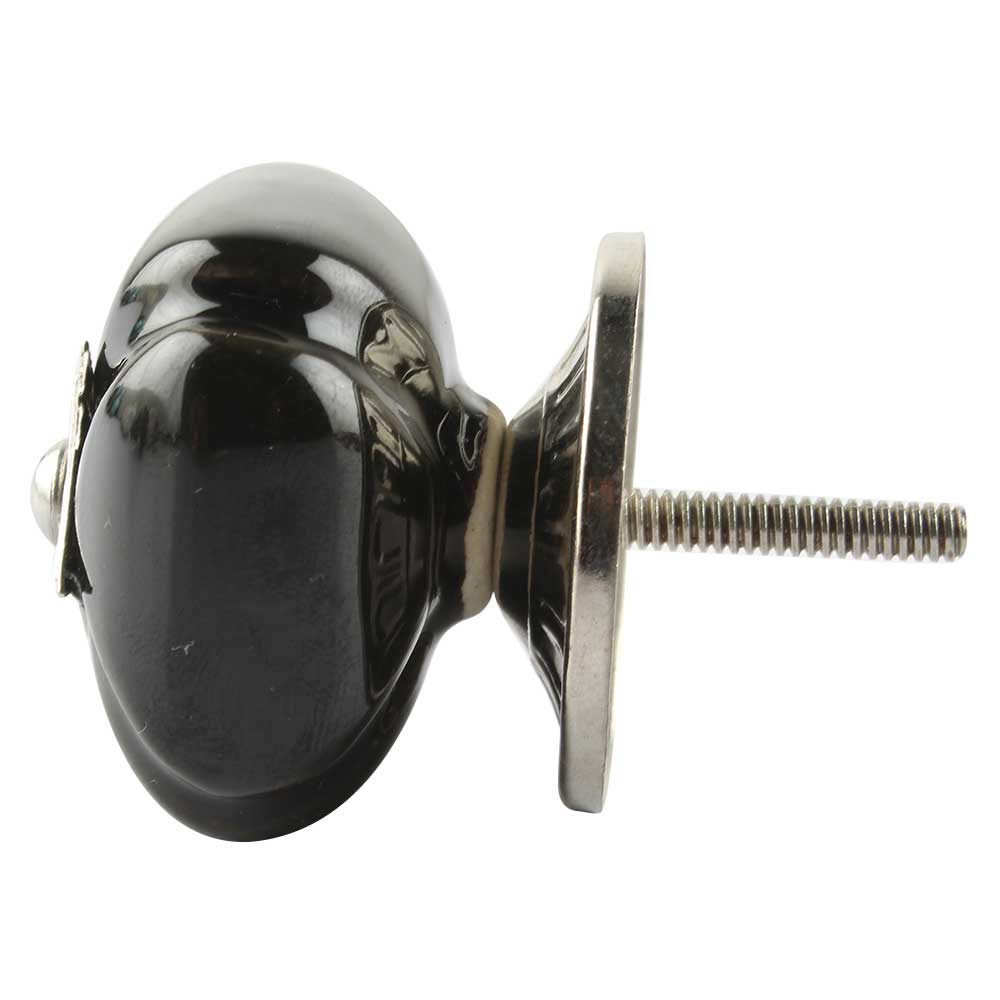 Solid Black Square Ceramic Cabinet Knob Online