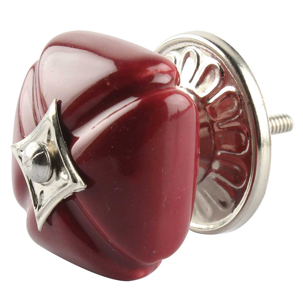 Solid Cherry Square Ceramic Wardrobe Knob