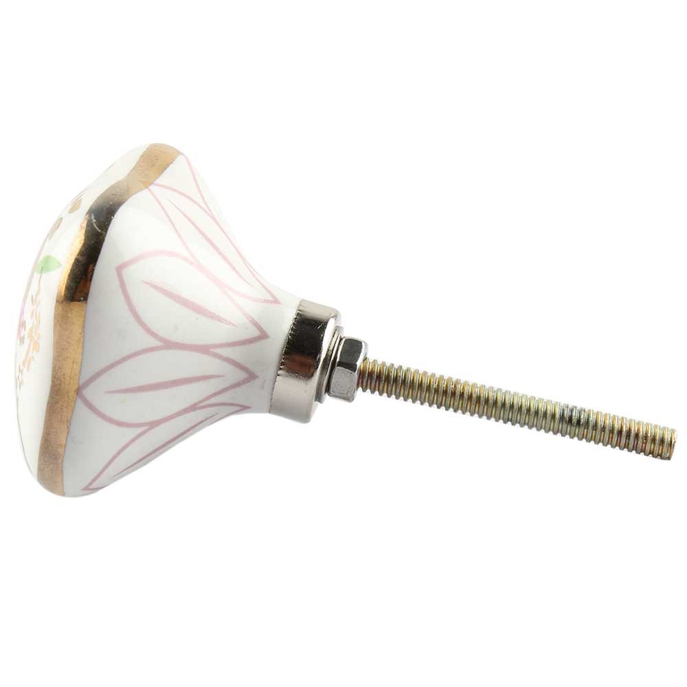 Pink Flower Square Ceramic Drawer Knob Online