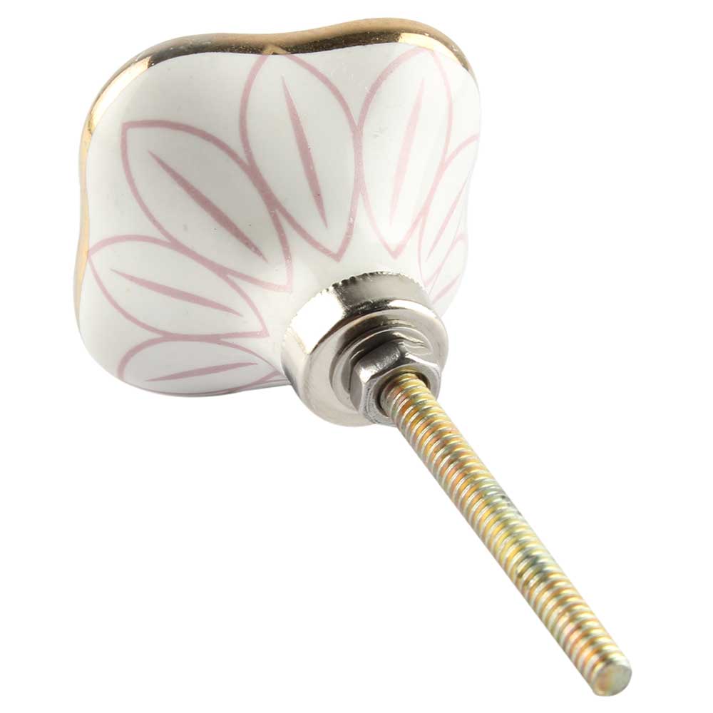 Pink Flower Square Ceramic Drawer Knob Online