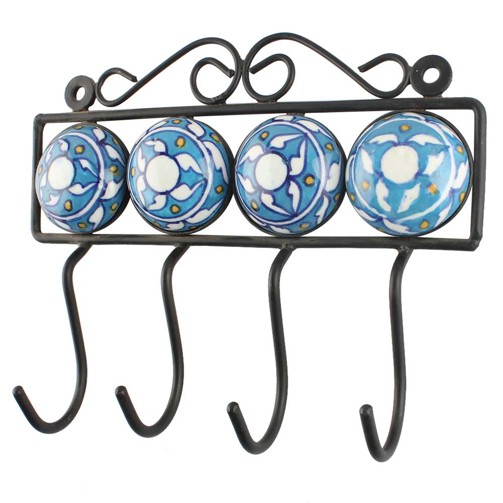 Ceramic Floral Tile Hook