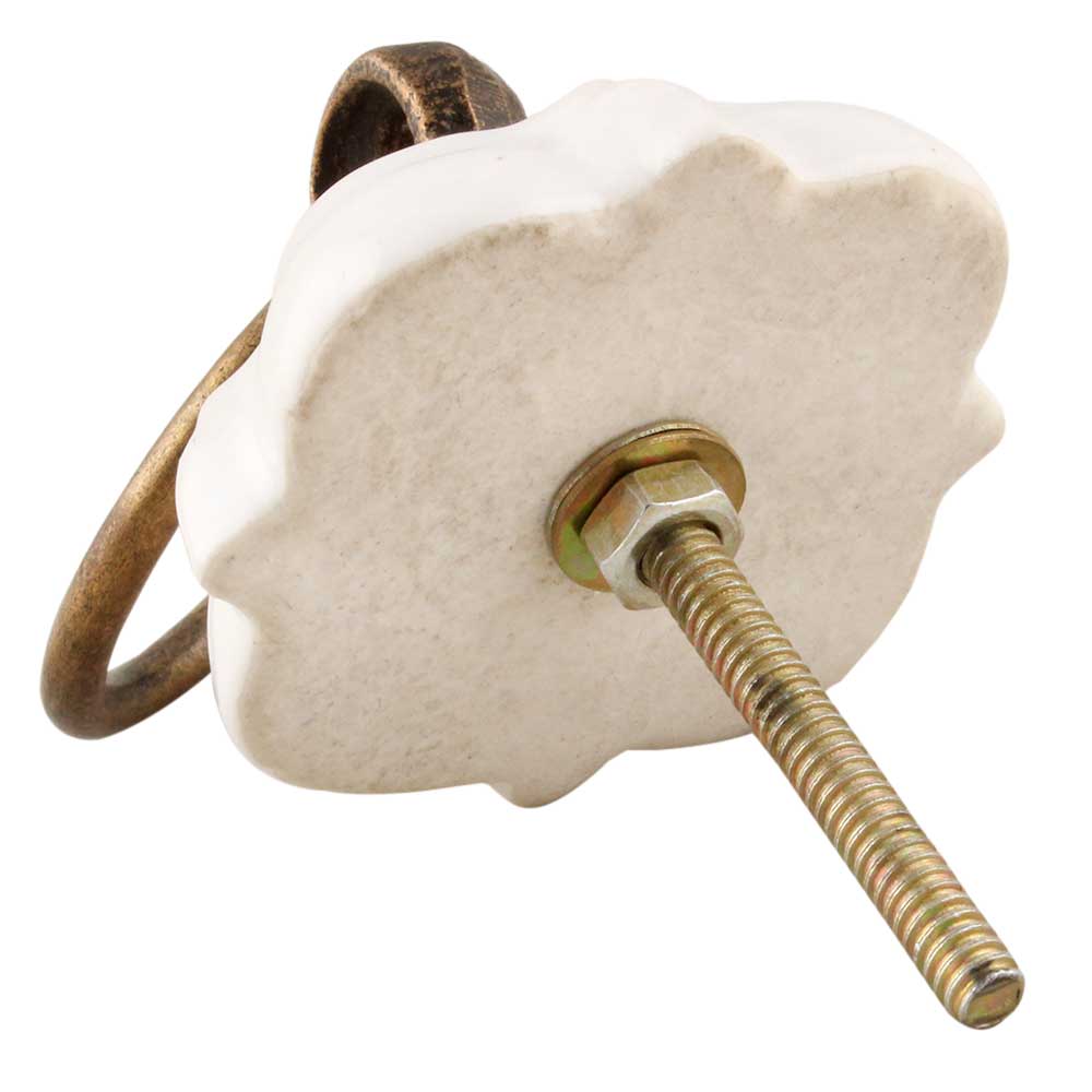 Grey Solid Gold Line Ceramic Cabinet Knobs