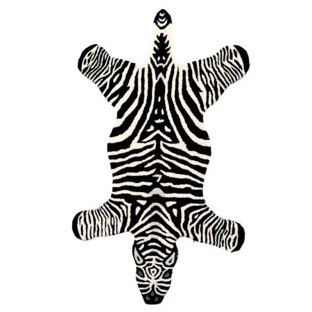 Zebra Hand Tufted Decorative Woolen Rug