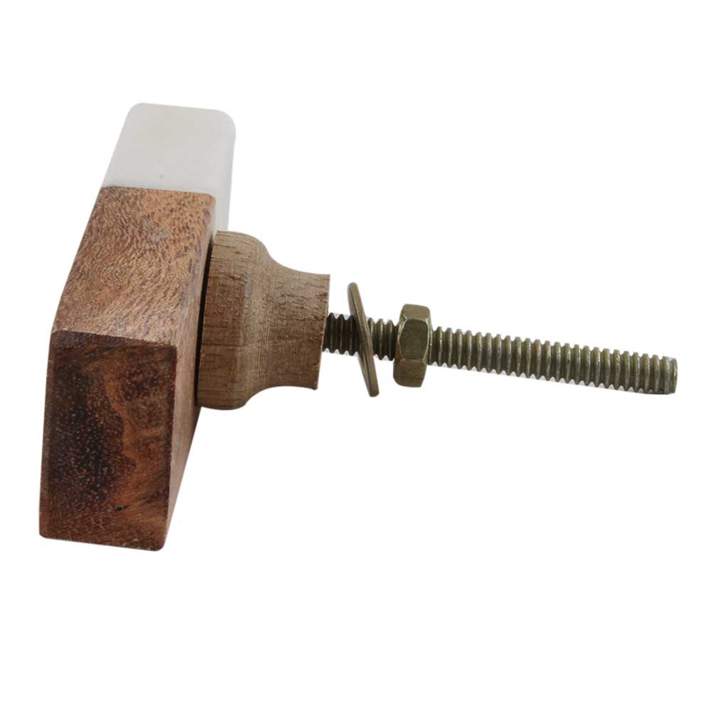 Rectangle Stone And Wooden Long Cabinet Knobs Online