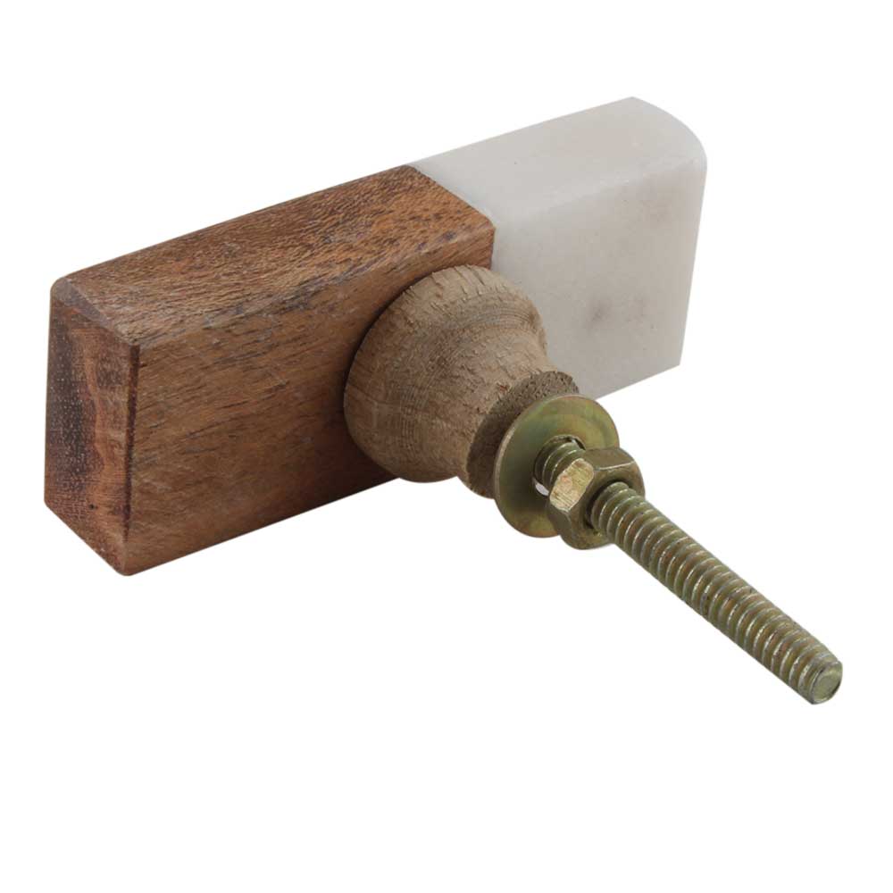 Rectangle Stone And Wooden Long Cabinet Knobs Online