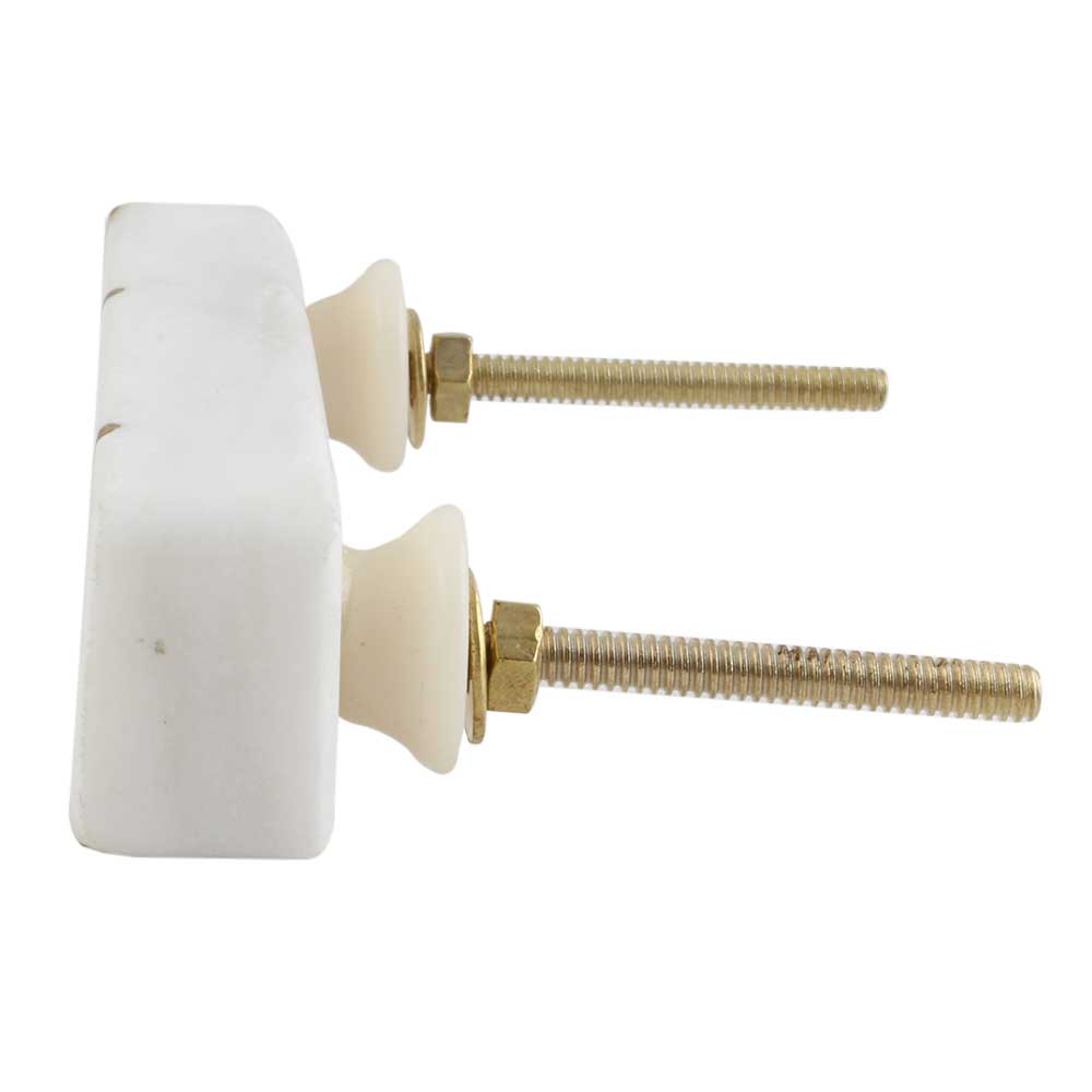 White Square Stone Gold Cross Handles