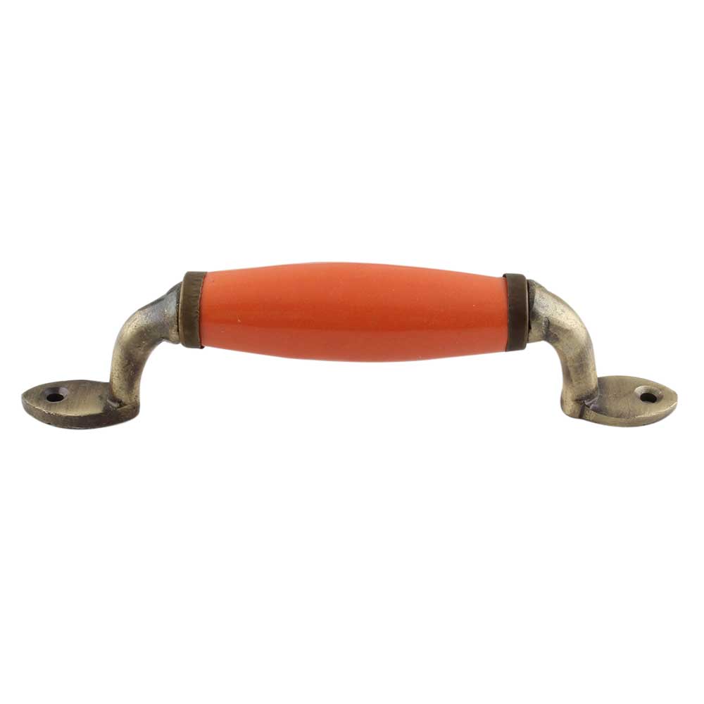 Orange Small Ceramic Antique Door Handles