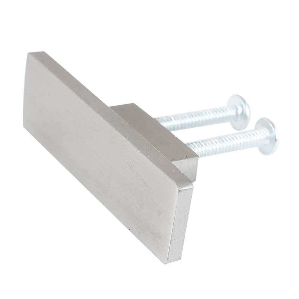 Silver Rectangle Brass Big Cabinet Knobs
