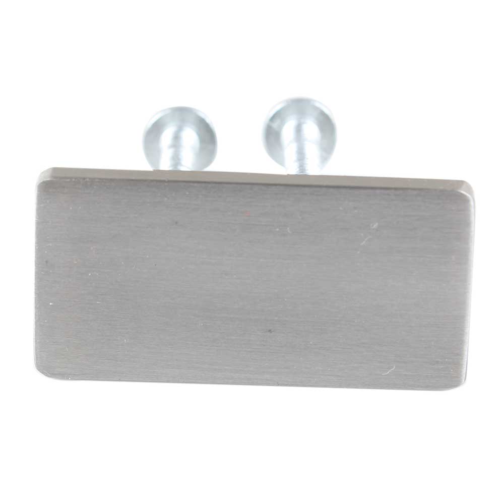 Silver Rectangle Brass Small Cabinet Knobs