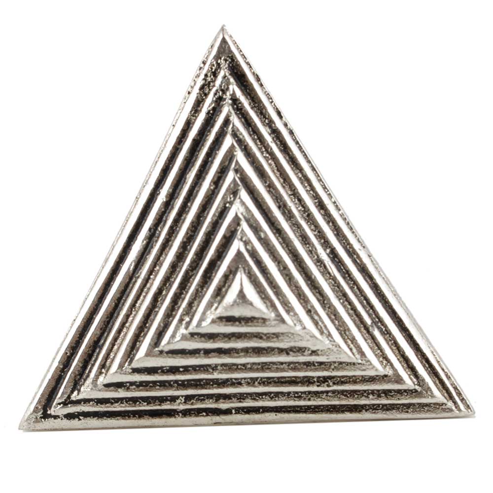 Triangular Pyramid Antique Silver Aluminium Cabinet Knob
