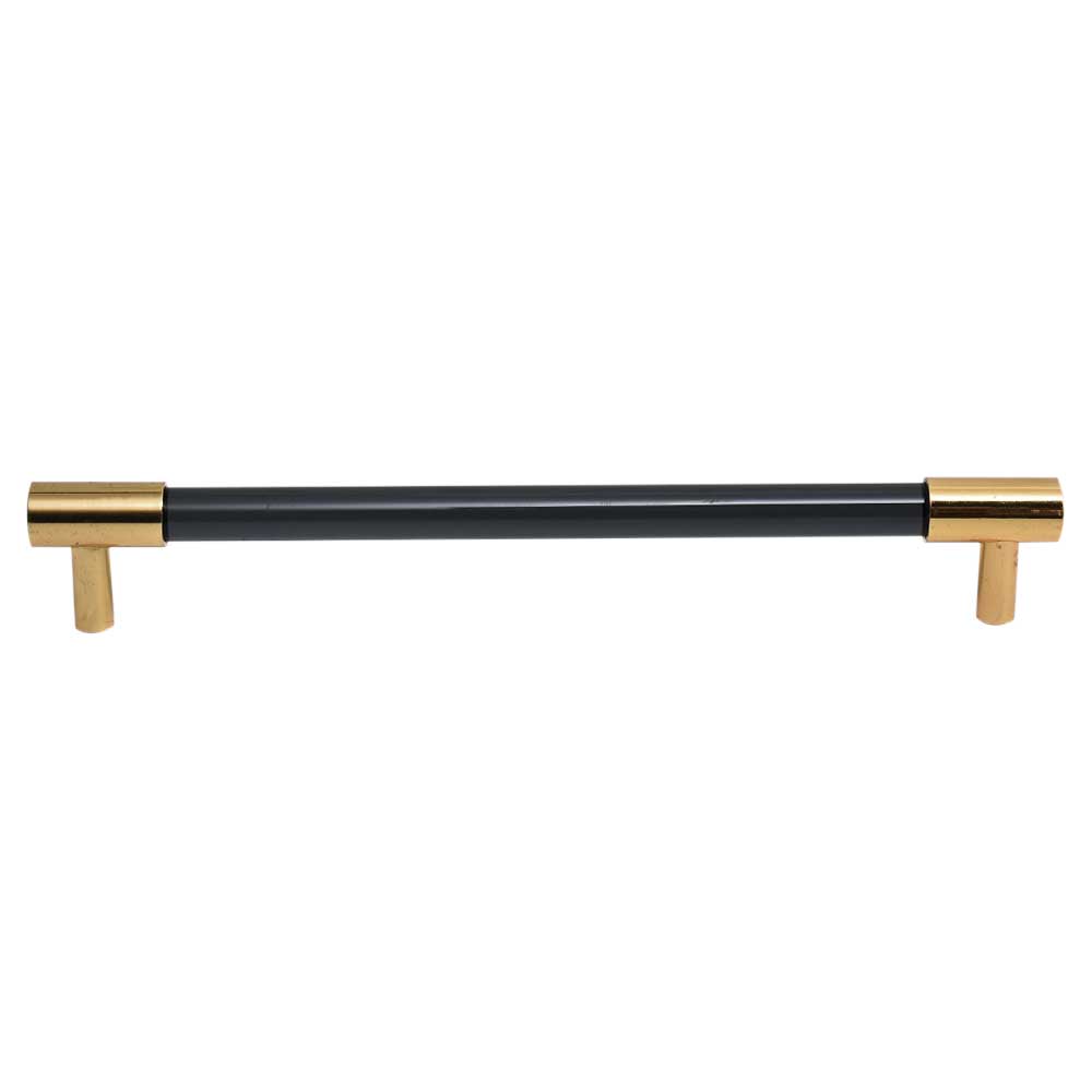 Black Golden Large Cylinder Glass Door Handles