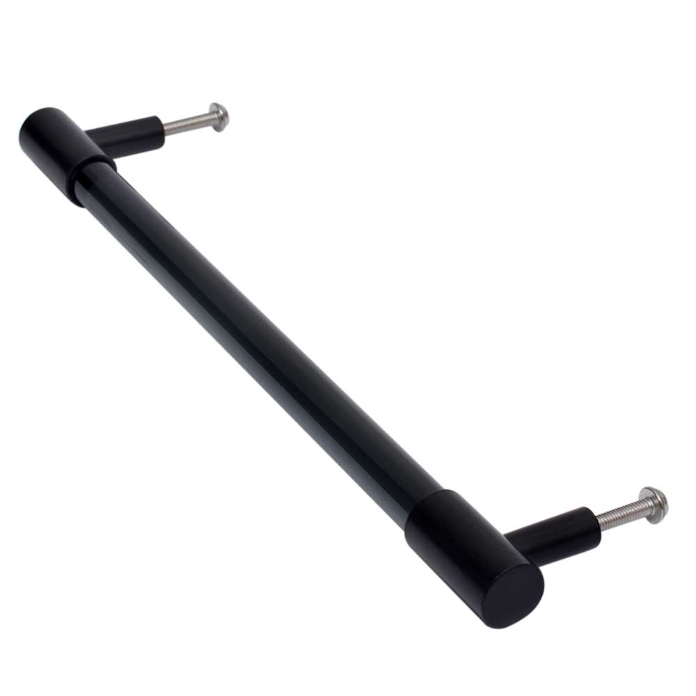 Black Large Cylinder Glass Door Handles