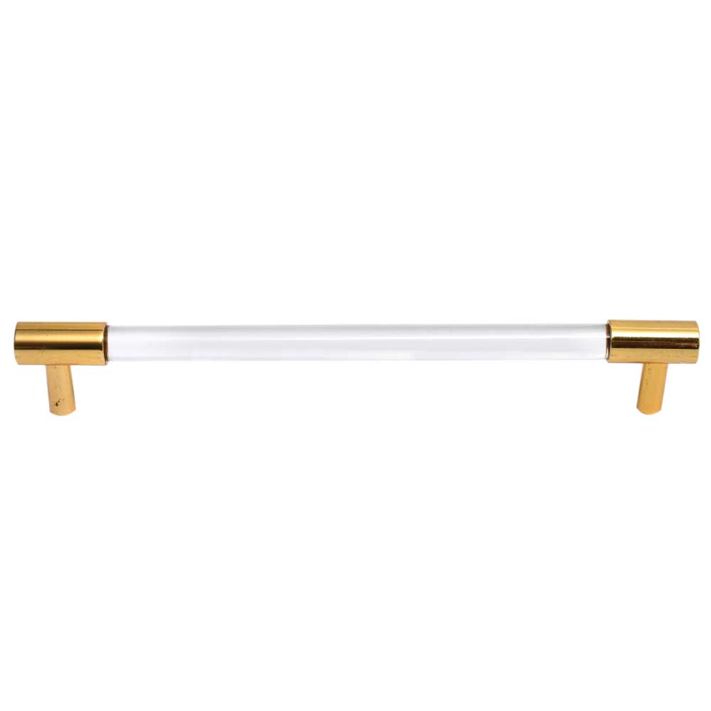 Clear Golden Large Cylinder Glass Door Handles
