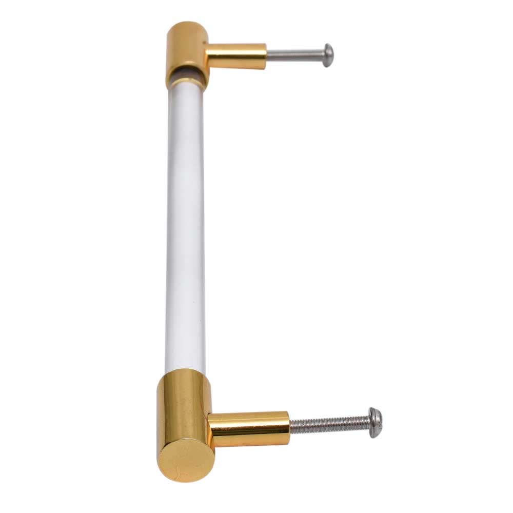 Clear Golden Large Cylinder Glass Door Handles