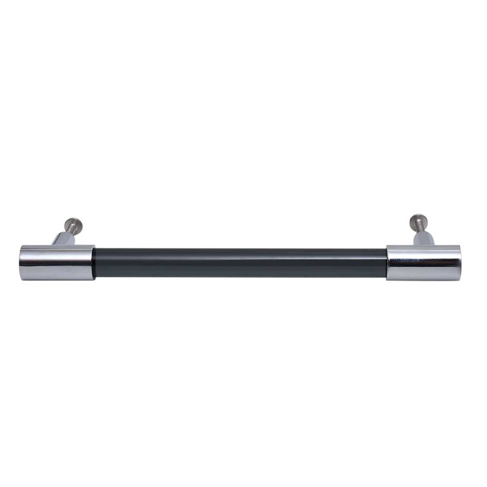 Black Silver Medium Cylinder Glass Door Handles