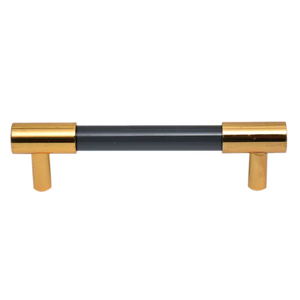 Black Golden Small Cylinder Glass Door Handles
