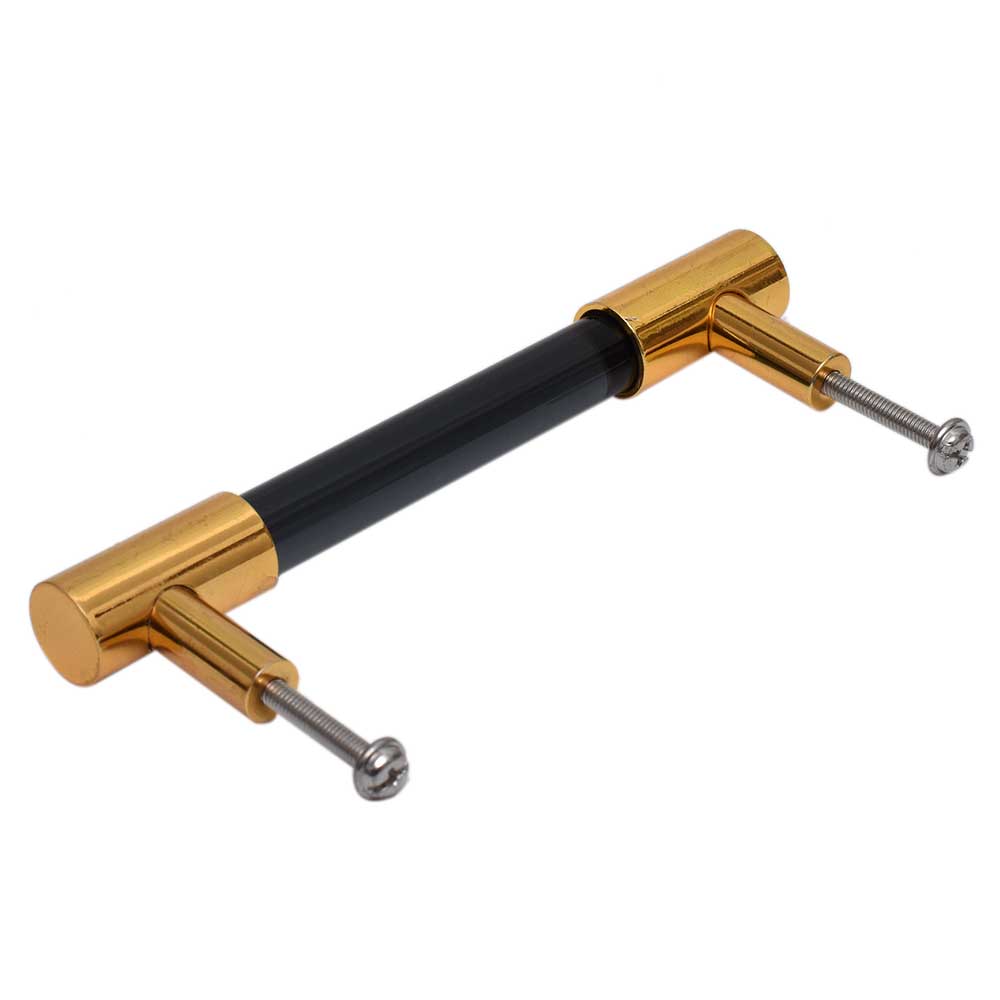 Black Golden Small Cylinder Glass Door Handles