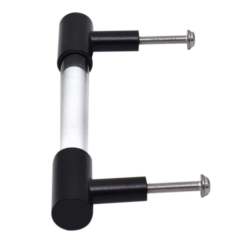 Clear Black Small Cylinder Glass Door Handles