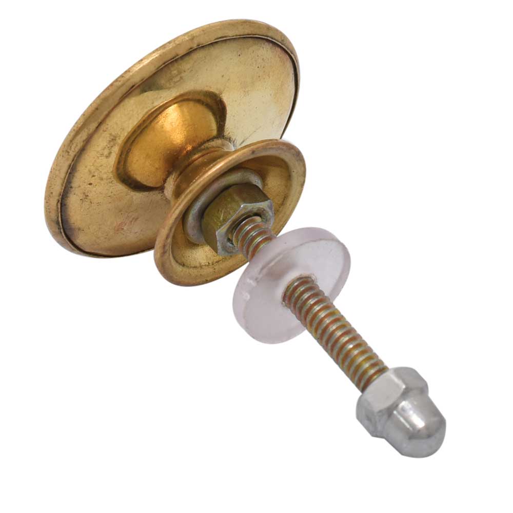 Round Brass Hammered Cabinet Knobs
