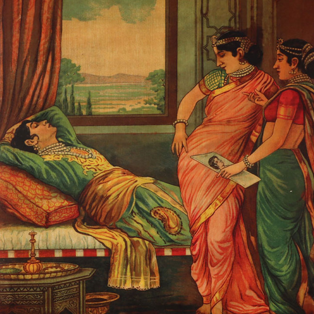 Raja Ravi Varma Chandrahaas Paper Painting