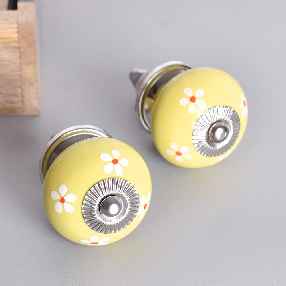 Yellow Flower Knob