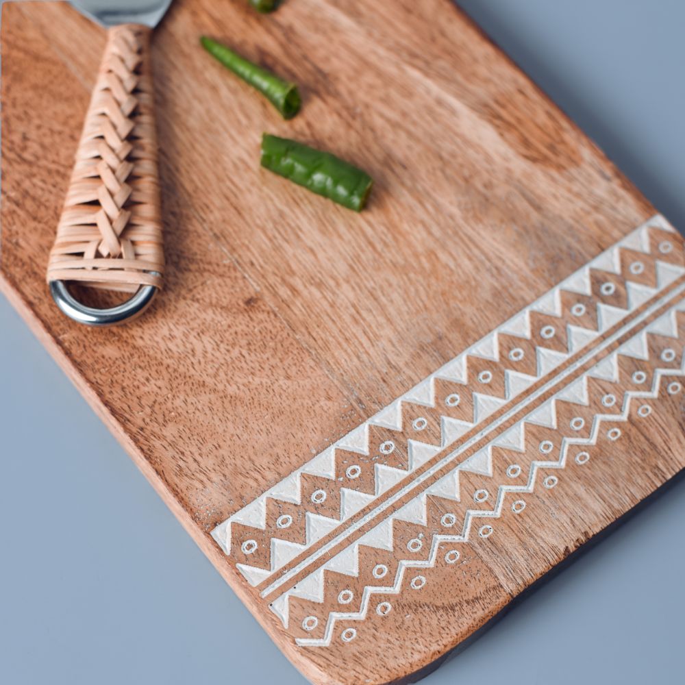 Kitchen Chopping Boards Wood Cutting Block with Handle