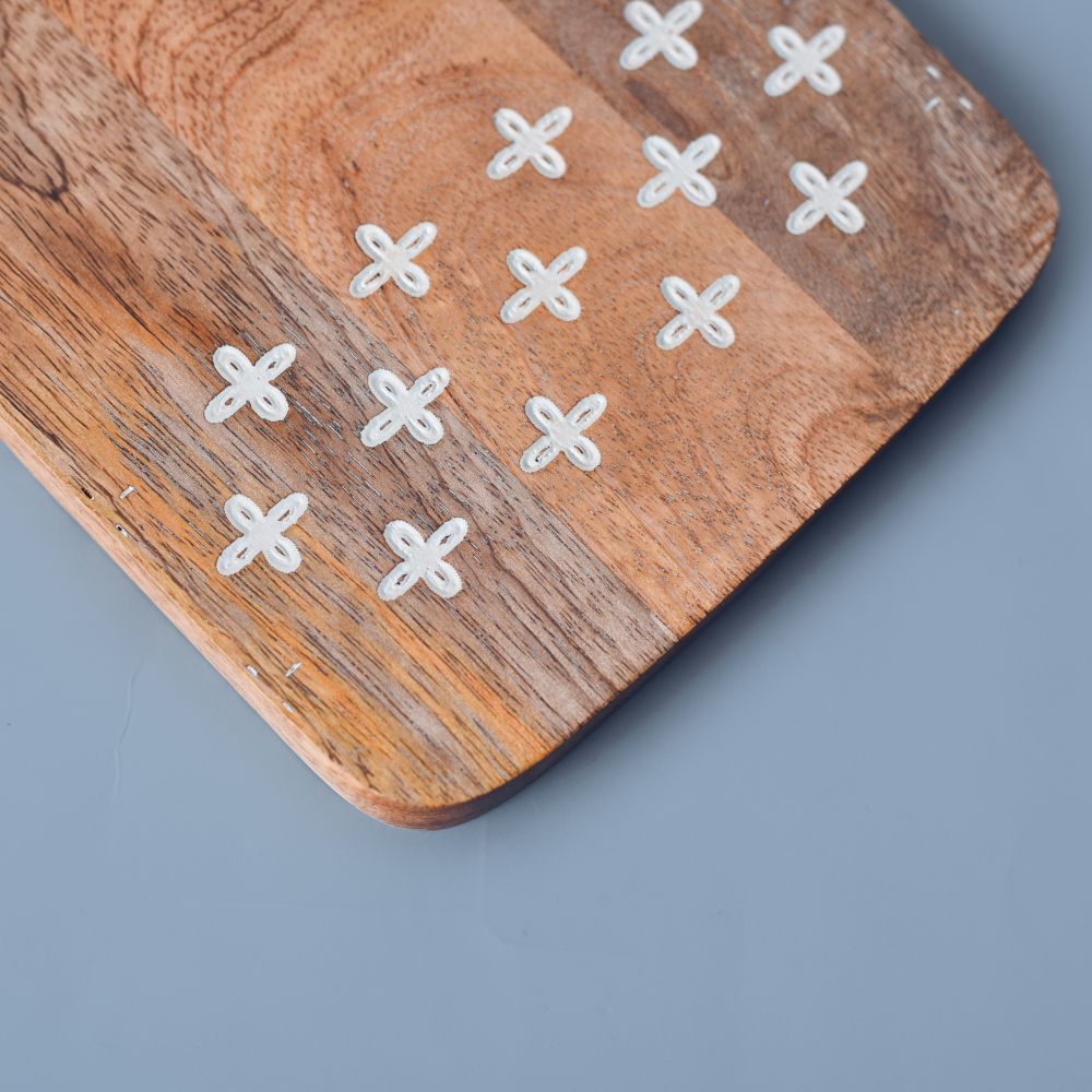 Handcrafted Wooden Chopping Board With Starry Pattern