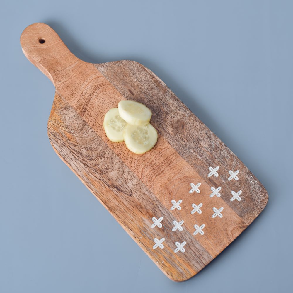 Handcrafted Wooden Chopping Board With Starry Pattern