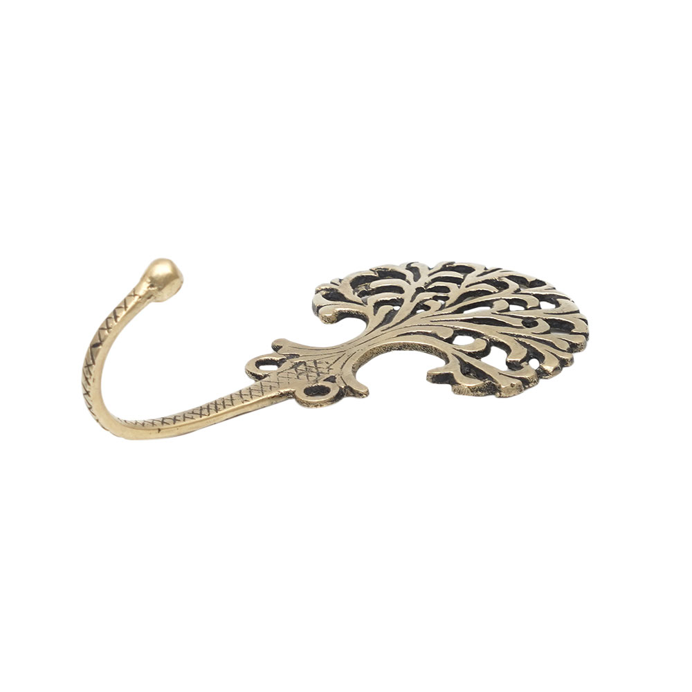 Golden Brass Tree Wall Hooks for Hanging
