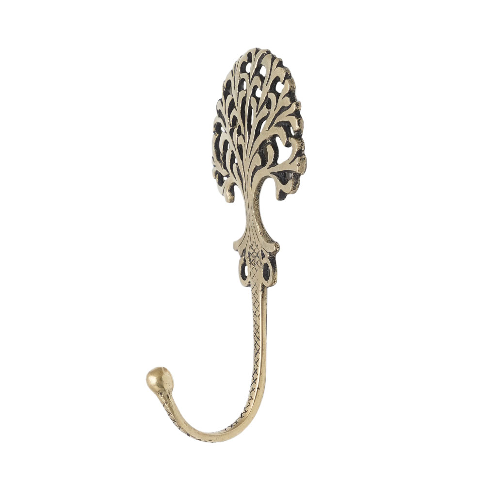 Golden Brass Tree Wall Hooks for Hanging