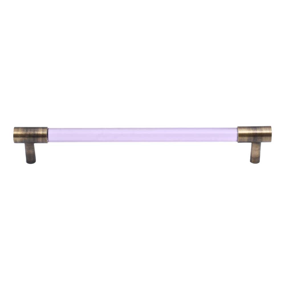 Clear Pink Cylinder Glass Door Handles