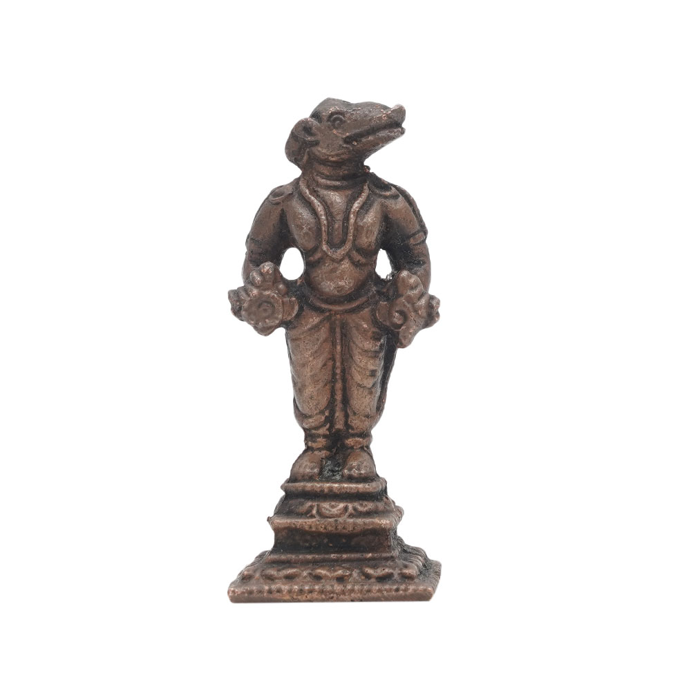 Brown Copper Lord Hayagreeva Statue for Worship