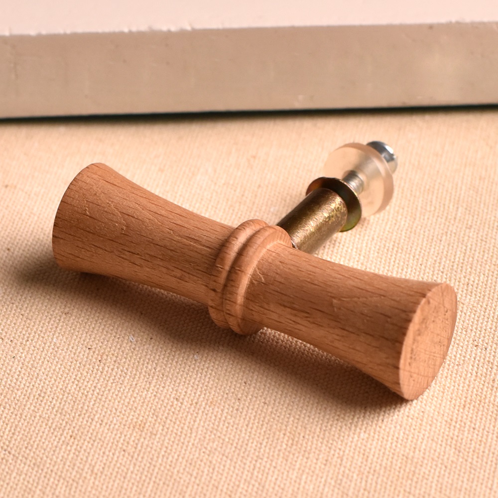 Natural Wooden T-Bar Cabinet Knobs for Drawer