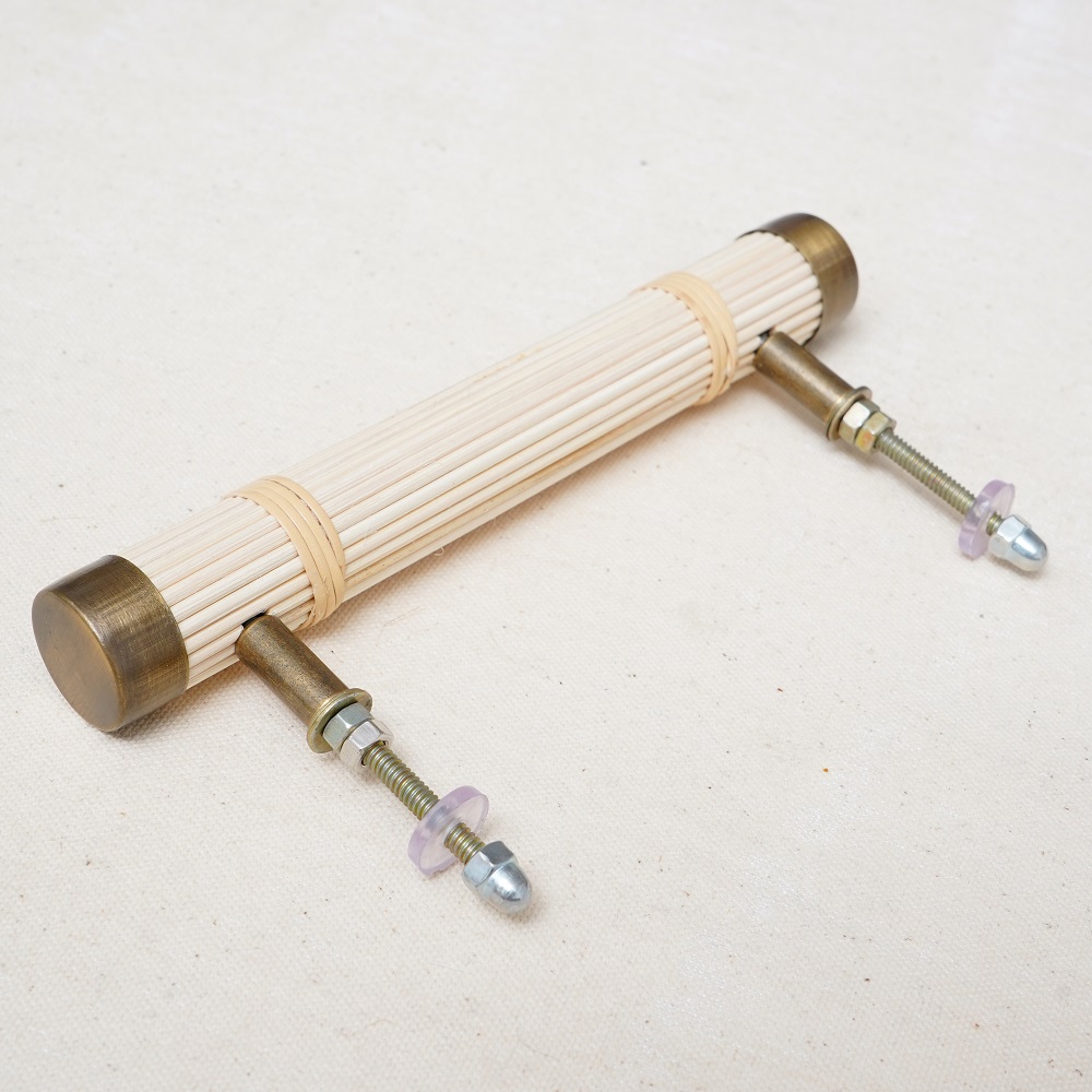 Natural Round Rattan Cabinet Handles (7 Inch)